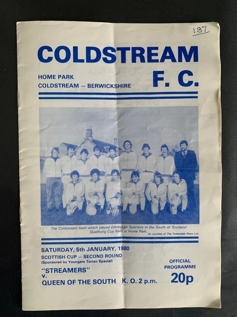 COLDSTREAM V QUEEN of the South (Scottish Cup) 1980 £2.24 - PicClick UK