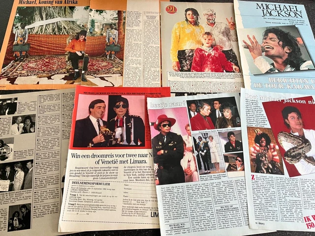 MICHAEL JACKSON LOT De Presse Collection Articles French Cuttings ...
