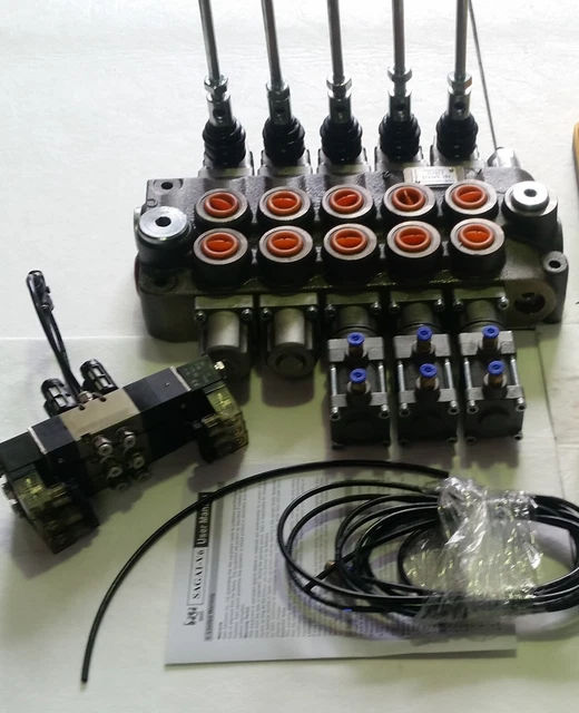 HYDRAULIC FLOW CONTROL Valve REMOTE CONTROL READY 3 or 5 Spool 80 LPM ...