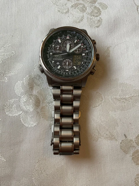 JDM CITIZEN PROMASTER Eco Drive Radio Controlled Titanium Duratect ...