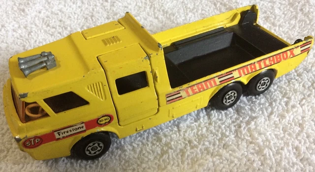 MATCHBOX SUPER KINGS Racing Car Transporter K-7 1972 Diecast Truck Toy ...