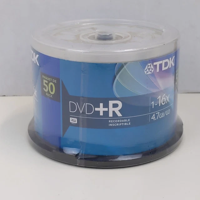 TDK DVD +R 50 Pack Blank Recordable Disc 16x $17.10 - PicClick