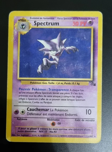CARTE POKÉMON RARE Spectrum 21/62 Fossile Edition 2 Français Wizards ...