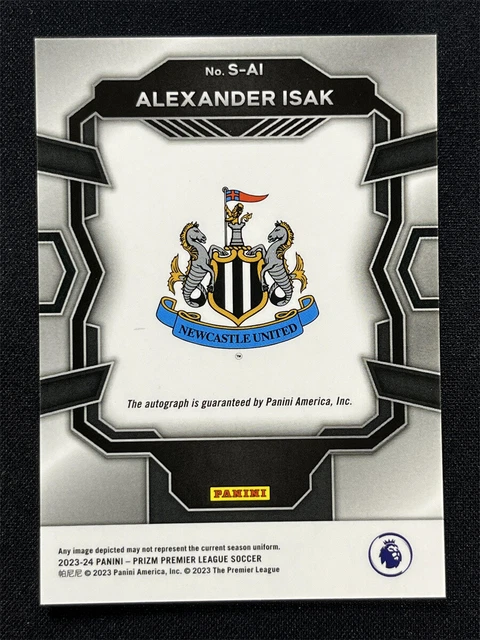 2023-24 PANINI PRIZM Premier League Alexander Isak Signatures Base Auto ...