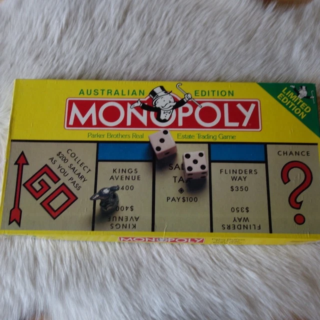VINTAGE MONOPOLY AUSTRALIAN Edition Monopoly Metal Pieces 1990 Limited ...
