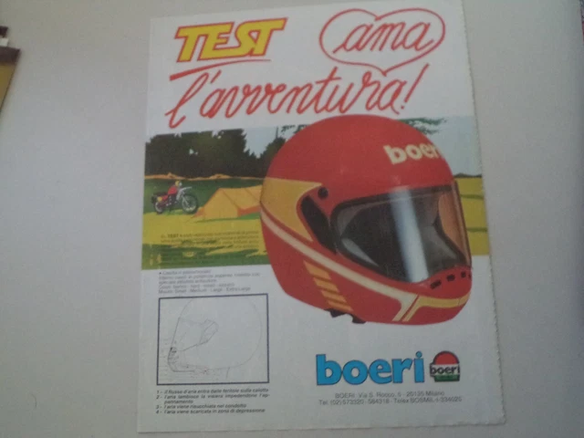 ADVERTISING PUBBLICITÀ 1984 CASCO HELMET BOERI TEST EUR 3,00 - PicClick IT