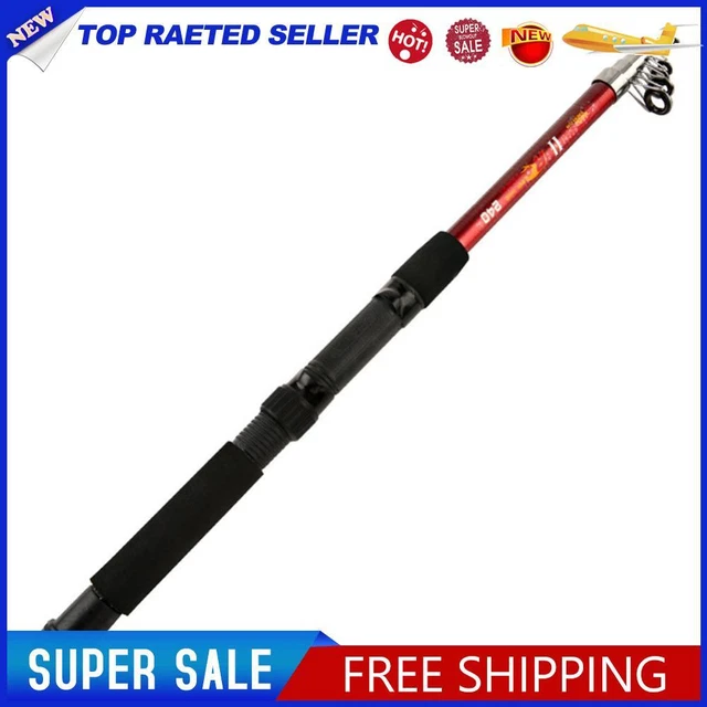 SPINNING FISHING ROD Portable Fiberglass Pole Carp Sea Long Shot ...
