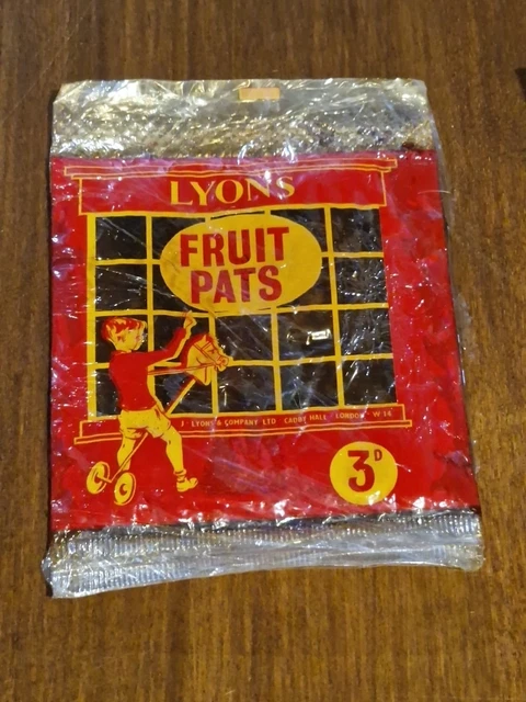 RARE LYONS FRUIT PATS packet 1950s vintage packaging With Contents! £89 ...