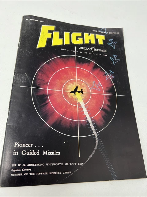 VINTAGE FLIGHT MAGAZINE 1954 Pioneer In Guided Missiles Plane Aircraft ...