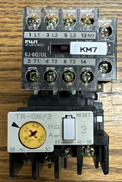 FUJI ELECTRIC SJ-0G/UL Magnetic Contactor 24Vdc W/Tr-0N/3 Relay 0.48-0.72A *New* $67.99 ...