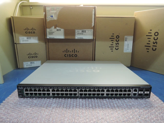 CISCO SG500-52P-K9 52-PORT Gigabit PoE switch with rackmount. 90 Day ...
