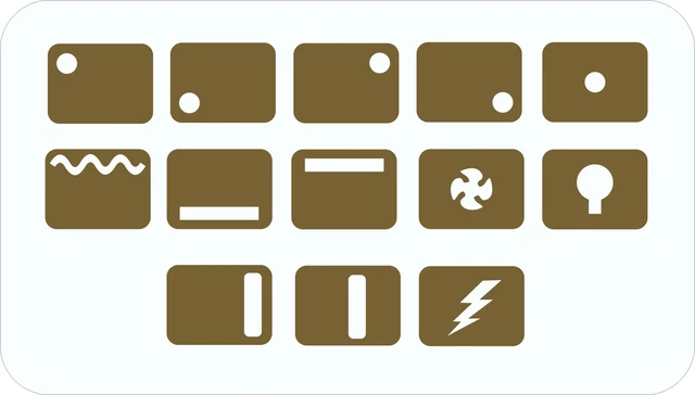 STOVE RANGE COOKER Oven Hob SYMBOLS replacement STICKERS labels 4 Ring ...