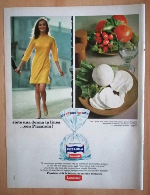 LOCATELLI MOZZARELLA PIZZAIOLA Pubblicità Advertising 1967 Cm 33 X 25 £ ...