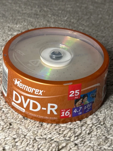 SEALED MEMOREX DVD R: 25 Recordable dvd's £18.00 - PicClick UK