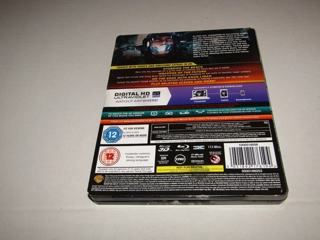 EDGE OF TOMORROW (Live Die Repeat) 3D/2D Blu Ray Steelbook EUR 17,46 ...