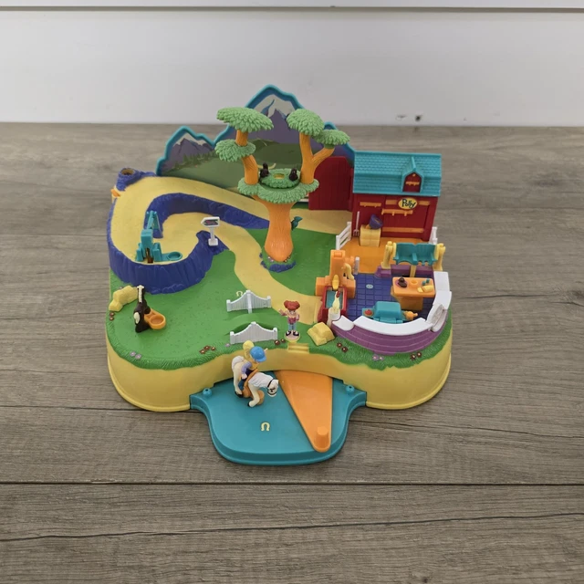 BLUEBIRD POLLY POCKET Horse Riding Stable Farm Magnetic Moving Parts ...