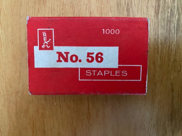 OLD REXEL NO. 56 Staple Box with staples $4.99 - PicClick AU