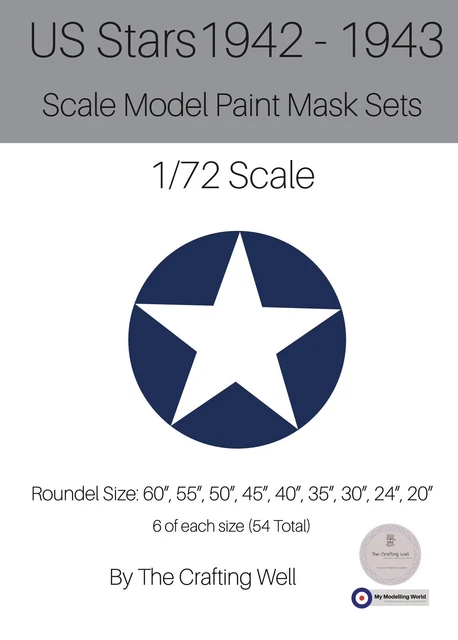 1/72 SCALE US National Insignia 1942-1943 Scale Model Paint Masks £7.50 ...