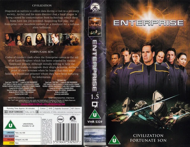 STAR TREK ENTERPRISE - Vol. 1.5 - Civilisation / Fortunate Son (VHS ...