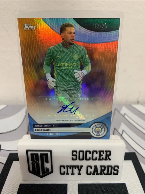 EDERSON /25 AUTOGRAPH Orange Topps Team Set Manchester City 23/24 EUR ...