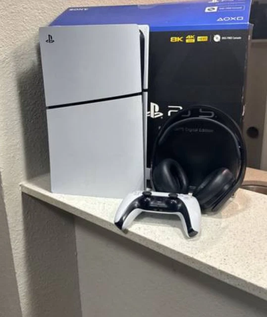 SONY PLAYSTATION 5 Slim Digital Edition PS5 1TB White Console Gaming ...