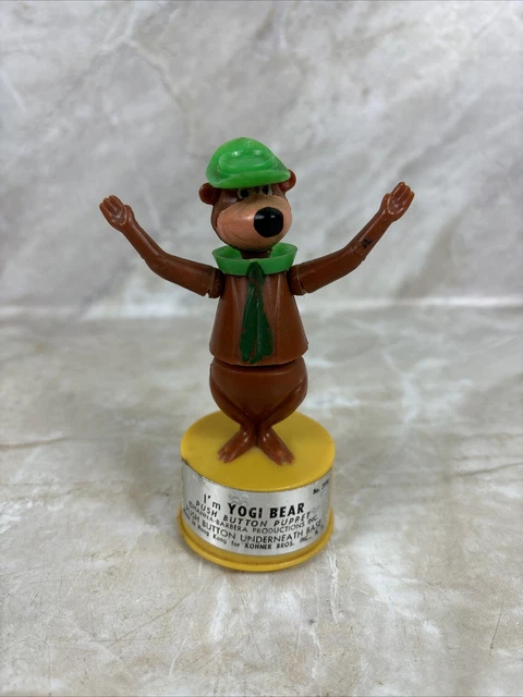 VINTAGE YOGI BEAR Hanna Barbera Kohner Push Button Puppet Toy JS £13.75 ...