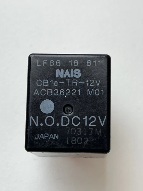 *GENUINE* NAIS 12V 4 BLADE RELAY BLACK LF66 18 811 / ACB36221 M01 ...