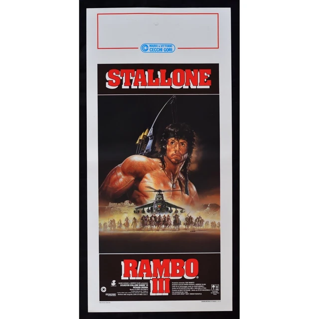 AFFICHE RAMBO III 3 Sylvester Stallone Richard Crenna Jerry Goldsmith ...