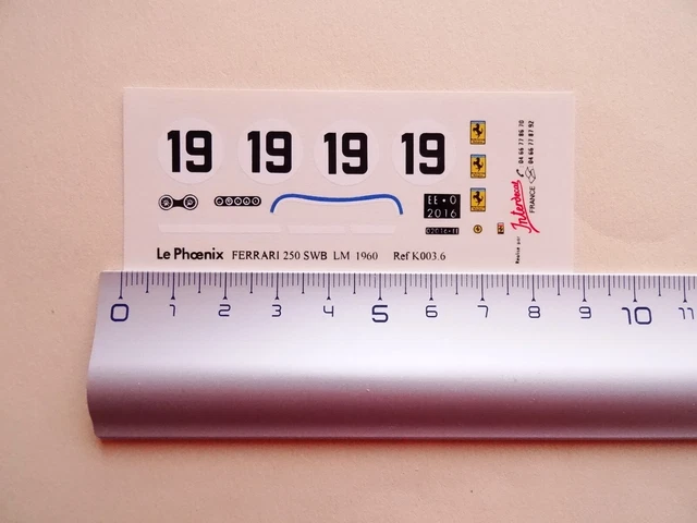 DECAL 1/43 LE PHOENIX AMR FERRARI 250 GT SWB NART #1759GT n°19 LE MANS ...