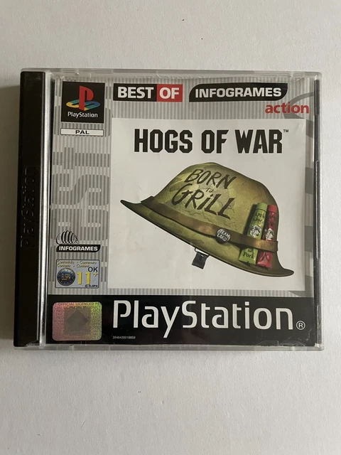 HOGS OF WAR SONY PlayStation 1 PS1 2000 Infogrames PAL Game w/ Manual ...