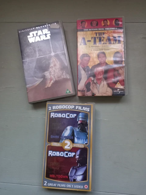 VHS TAPE BUNDLE - Star wars, A- team and Robo cop £5.00 - PicClick UK