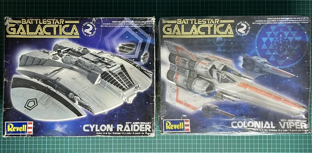 BATTLESTAR GALACTICA : Colonial Viper + Cylon Raider Scale Model Kit by ...