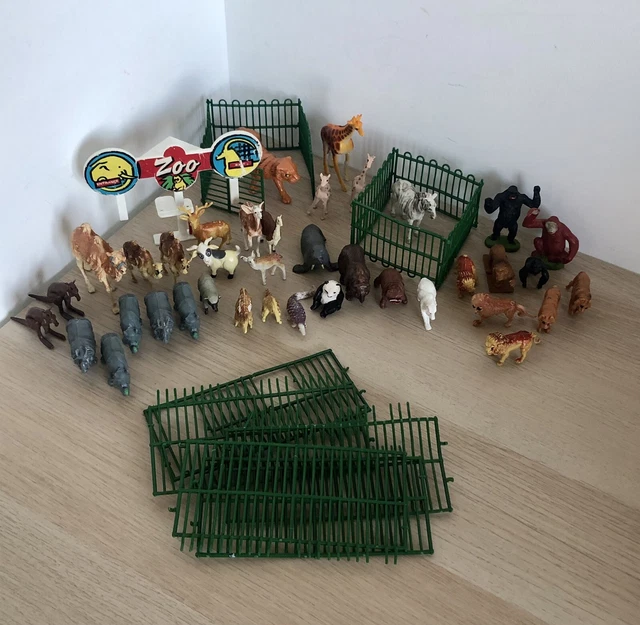 VINTAGE PLASTIC FARM Zoo Animals Bundle, By Britains, Made In China ...