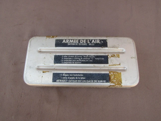 BOITE EN ALU, Armée de l'air, ration de secours, "IN.63" militaria. EUR ...