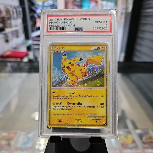 POKEMON CARD PIKACHU World Collection German Holo Pikachu PSA 10 Gem ...