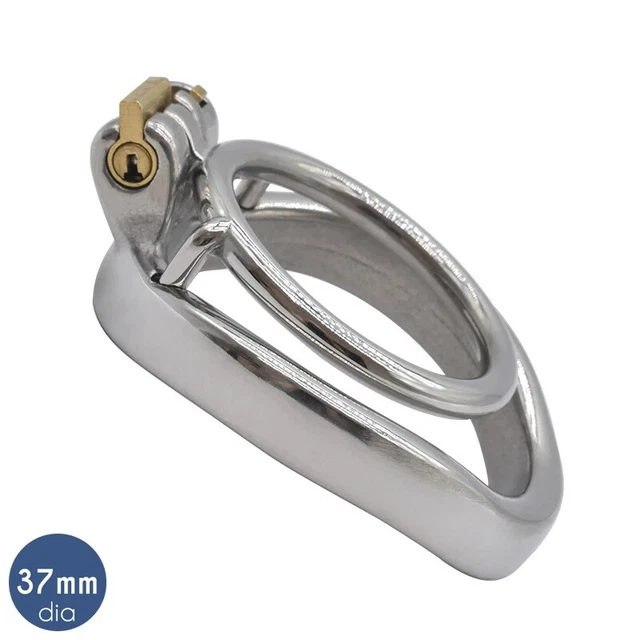 STAINLESS STEEL MALE Chastity Device Open Ring Cage for Men Metal Lock ...