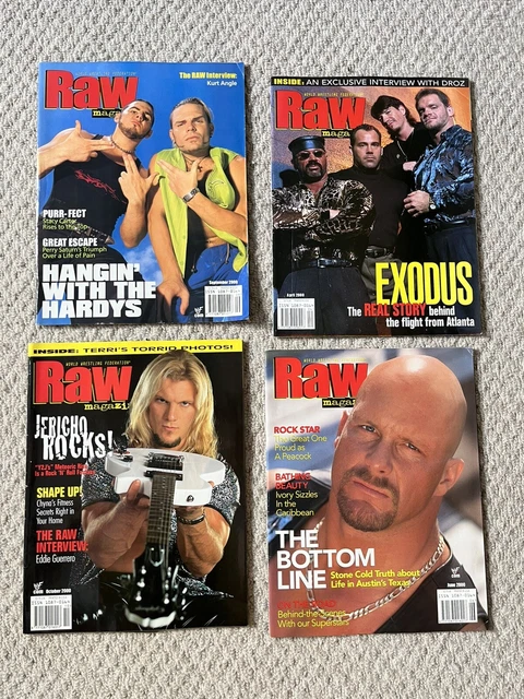 WWE RAW MAGAZINE wrestling WWF WCW bundle joblot Stone Cold Hardy Boys ...