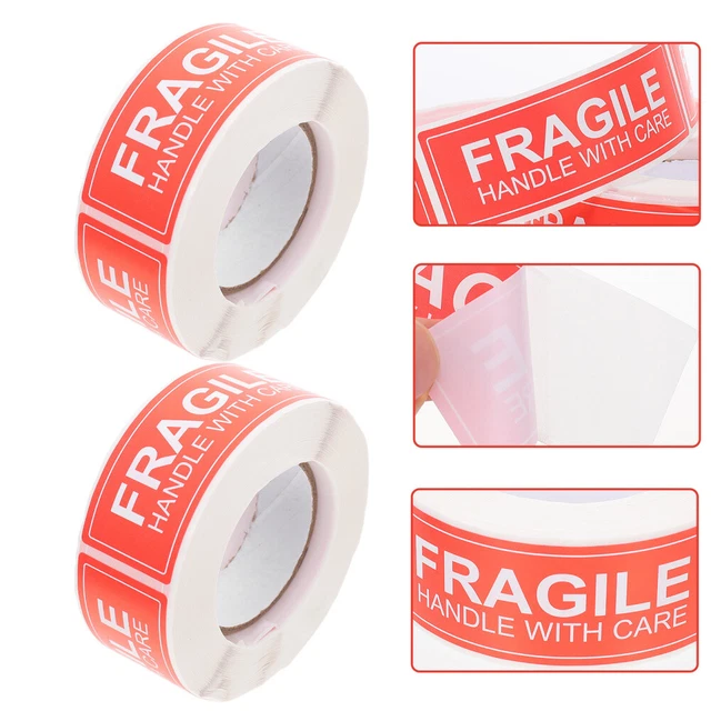 2 ROLLS WARNING Label Sticker Handle with Care Packaging Stickers £11. ...