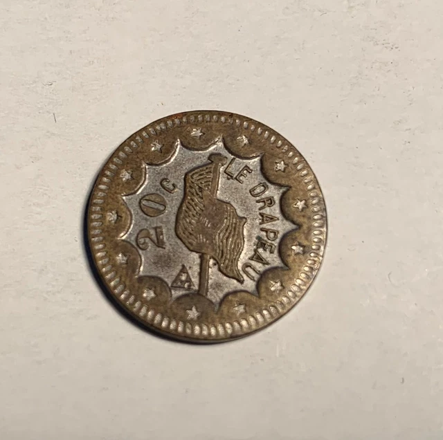 FRANCIA E SVIZZERA Gettone Jeton 20 C Le Drapeau - Schützenjeton Bern ...