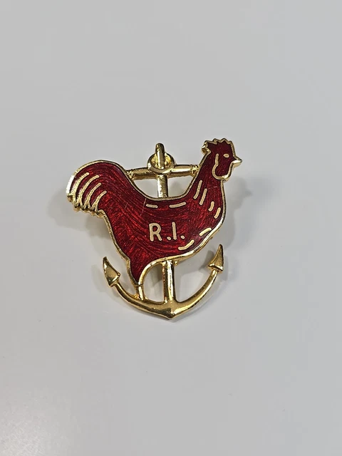 RHODE ISLAND RED Rooster State Bird Souvenir Lapel Pin Large Size Nice ...