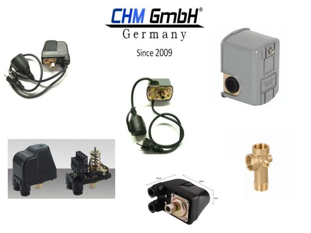 CHM GMBH® PRESSURE switch garden pump 5.5 bar on-off pressure ...