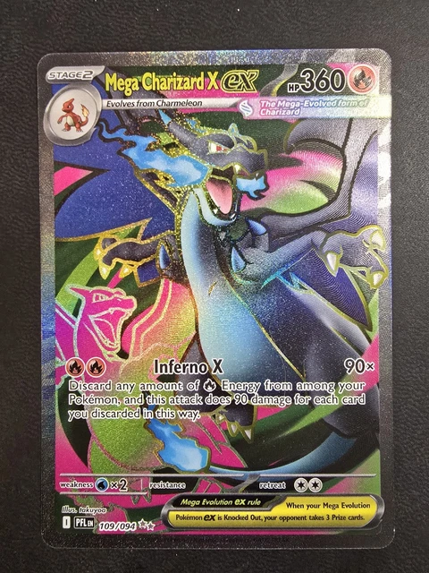 POKÉMON TCG CHARIZARD EX Mega Charizard x EX Phantasmal Flames 109/094 £39.49 - PicClick UK