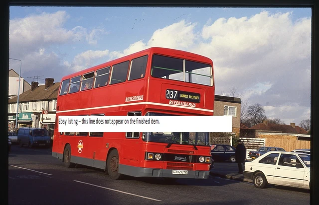 LONDON TRANSPORT BUS Colour Photograph Leyland Olympian L 302 G302 UYK ...