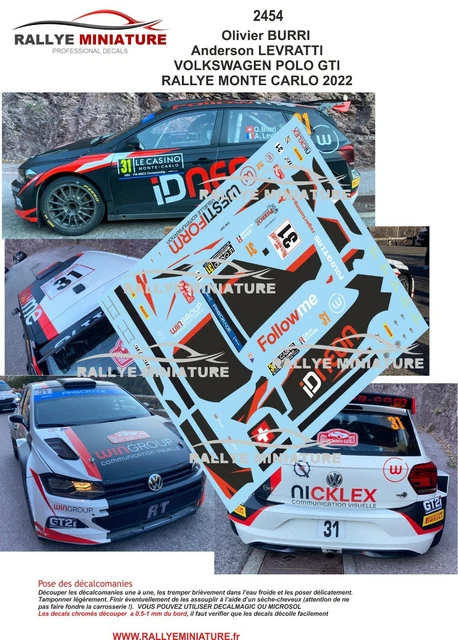 DECALS 1/43 REF 2594 Vw Volkswagen Polo Gti Raoux Rally Catalunya 2022 ...