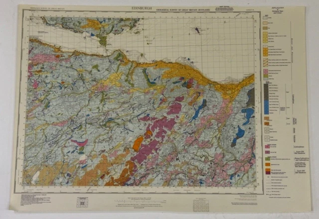 ORDNANCE SURVEY, SCOTLAND, Geological, Drift, Sheet Map, of Edinburgh ...