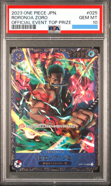 PSA 10 RORONOA Zoro SR 2023 One Piece Flagship Battle Victory OP01-025 Japanese EUR 5.300,00 ...