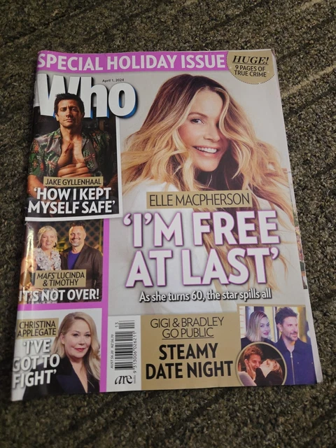 WHO MAGAZINE APRIL 2024-Elle Macpherson $30.00 - PicClick AU
