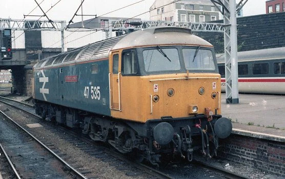 ORIGINAL 35MM COLOUR negative of 47535 BR class 47 diesel loco £1.45 ...