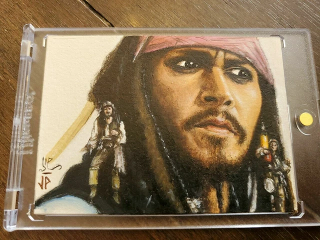 PIRATES OF THE Caribbean Jack Sparrow Art Sketch Card Jason Potratz ...