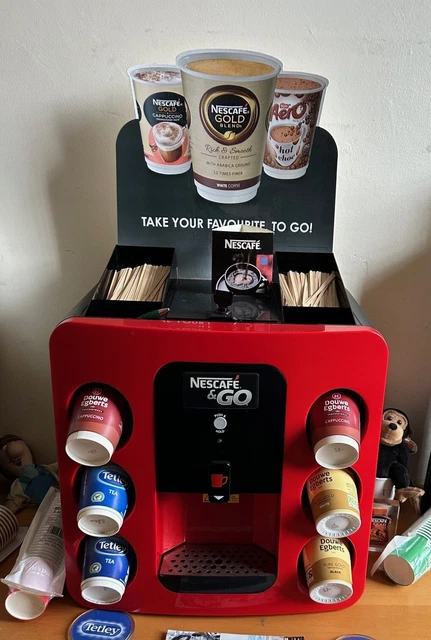 NESCAFE & GO HOT DRINKS VENDING MACHINE COFFEE TEA etc 6 SELECTION 12oz ...
